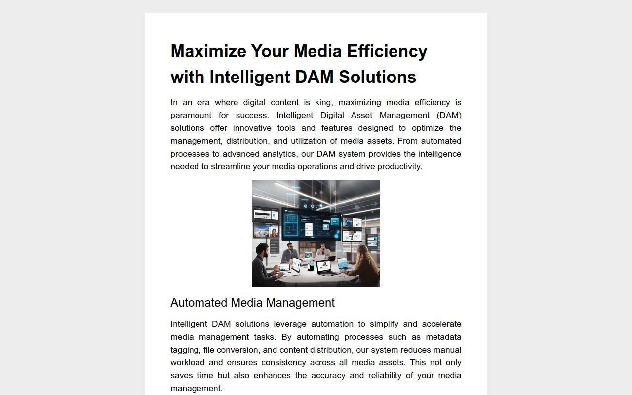 Maximize Your Media Efficiency with Intelligent DAM Solutions